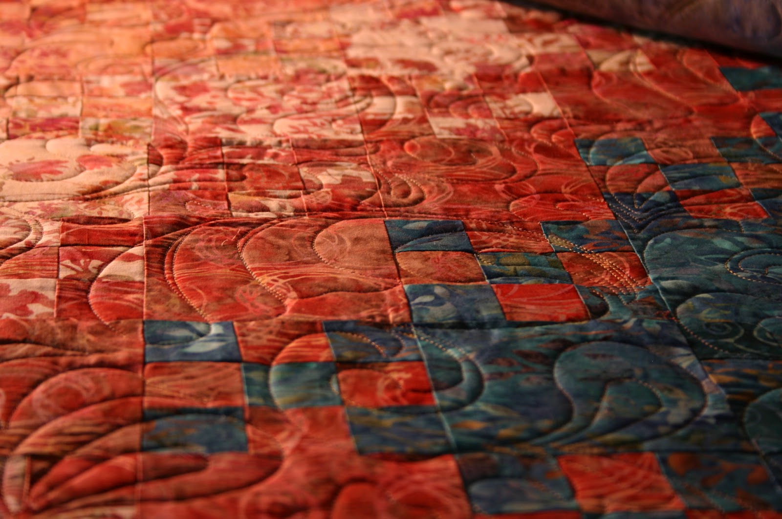 Three Bears Quilting: Kathleen's Blooming Nine Patch is Finished!