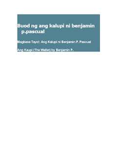 ang kalupi ni benjamin pascual - philippin news collections