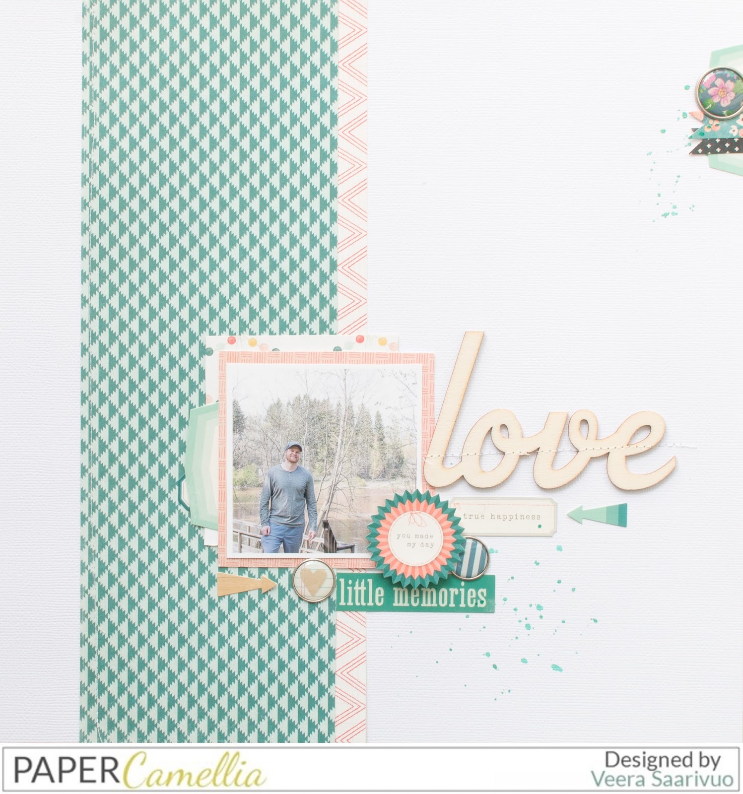 Love - layout with Paper Camellia's September kit - V-tyylillä