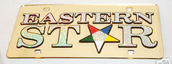 GREEK TAGS by PHAT TAGS: EASTERN STAR PLATES