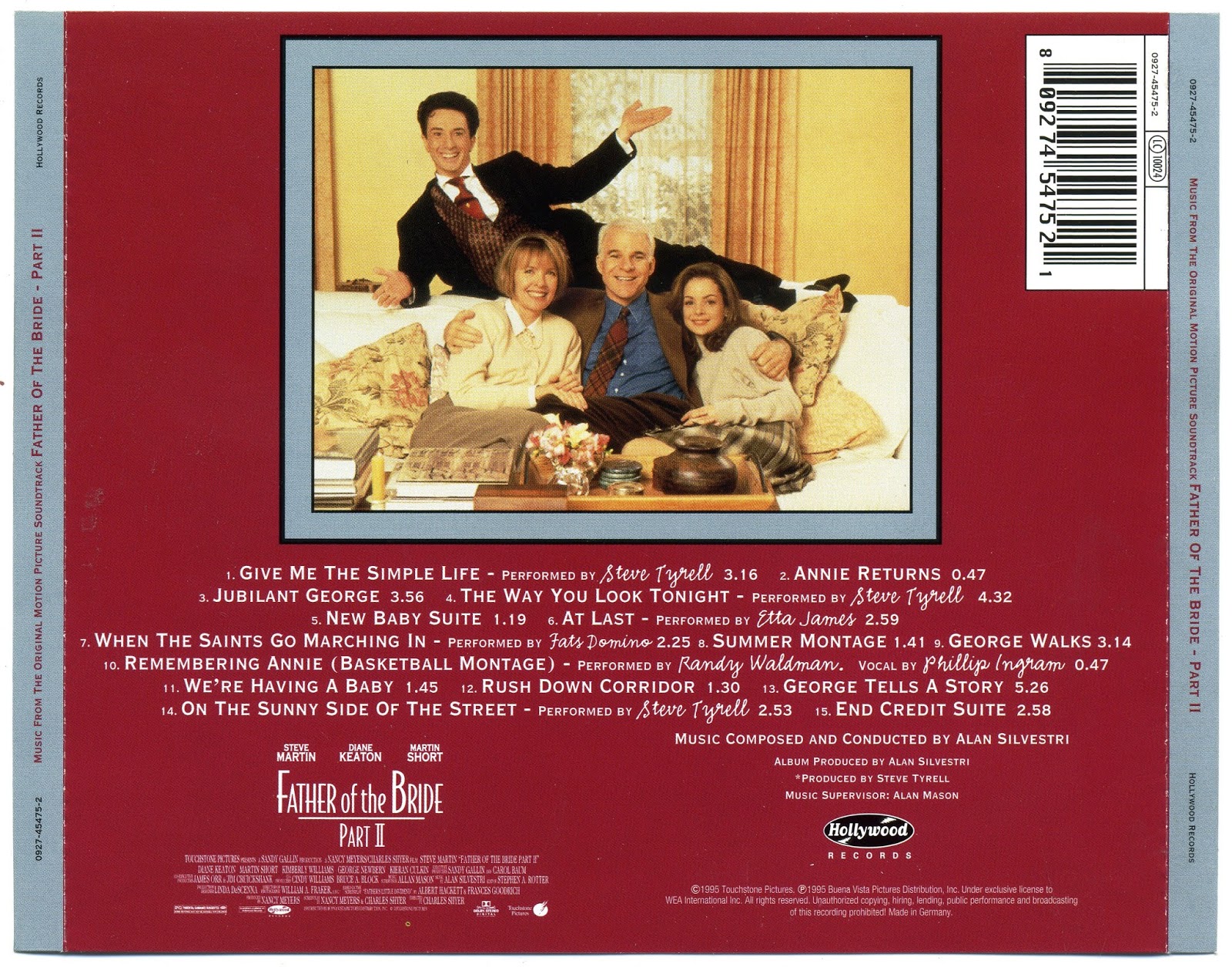 Music Of My Soul: Alan Silvestri-1995-Father Of The Bride Part II ...