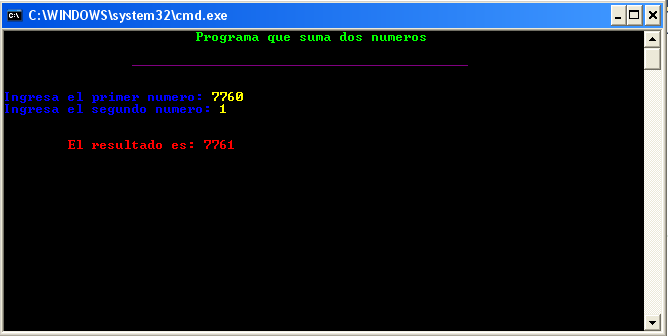 Programacion C++ Java C#: Hacer una Suma en C#