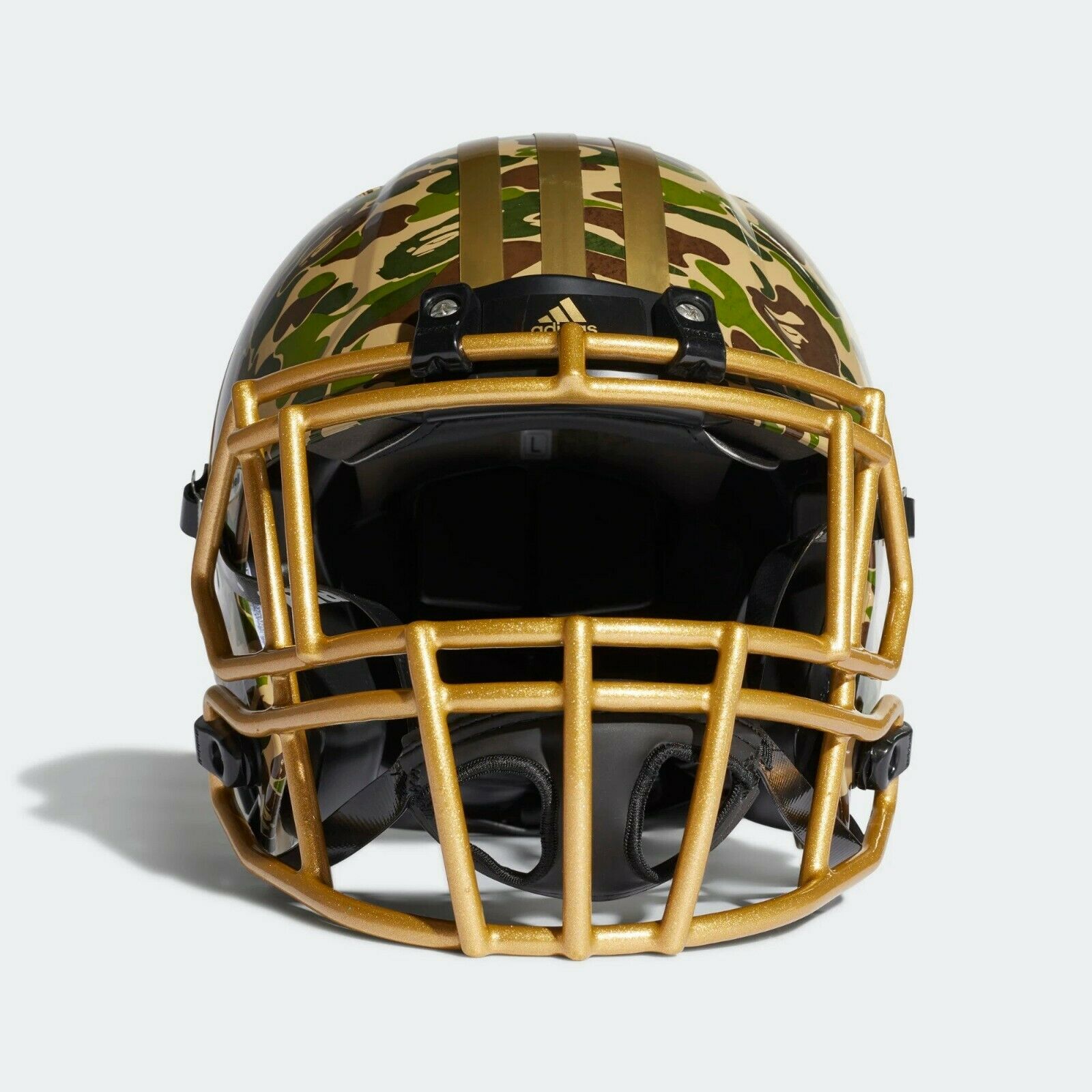 Gergasi bundle: BAPE x Adidas Riddell Football Helmet Green Camo Gold ...