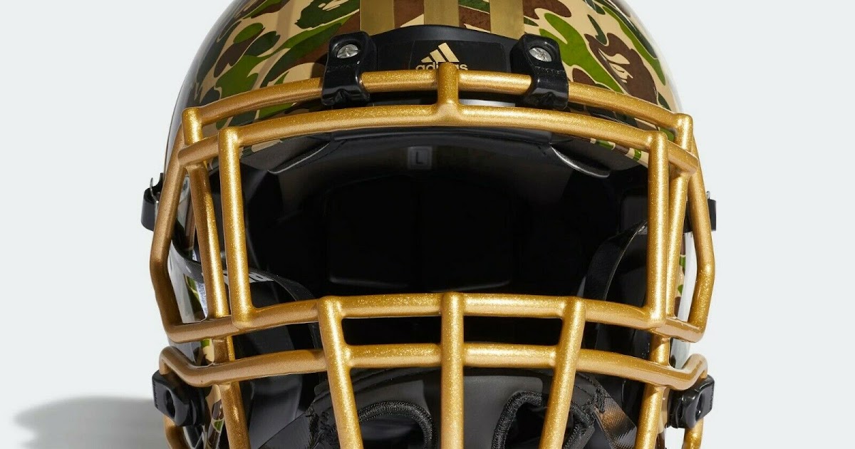 Gergasi bundle: BAPE x Adidas Riddell Football Helmet Green Camo Gold ...