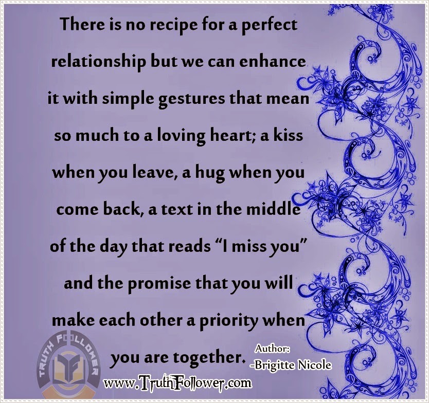 There is no recipe for a Perfect Relationship