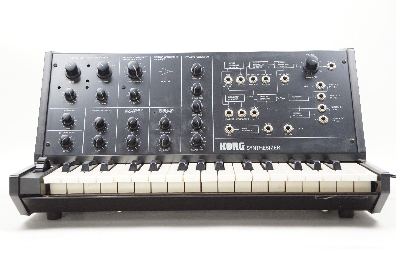 MATRIXSYNTH: KORG MS-10 Vintage Analog Semi-Modular Synthesizer SN 130339