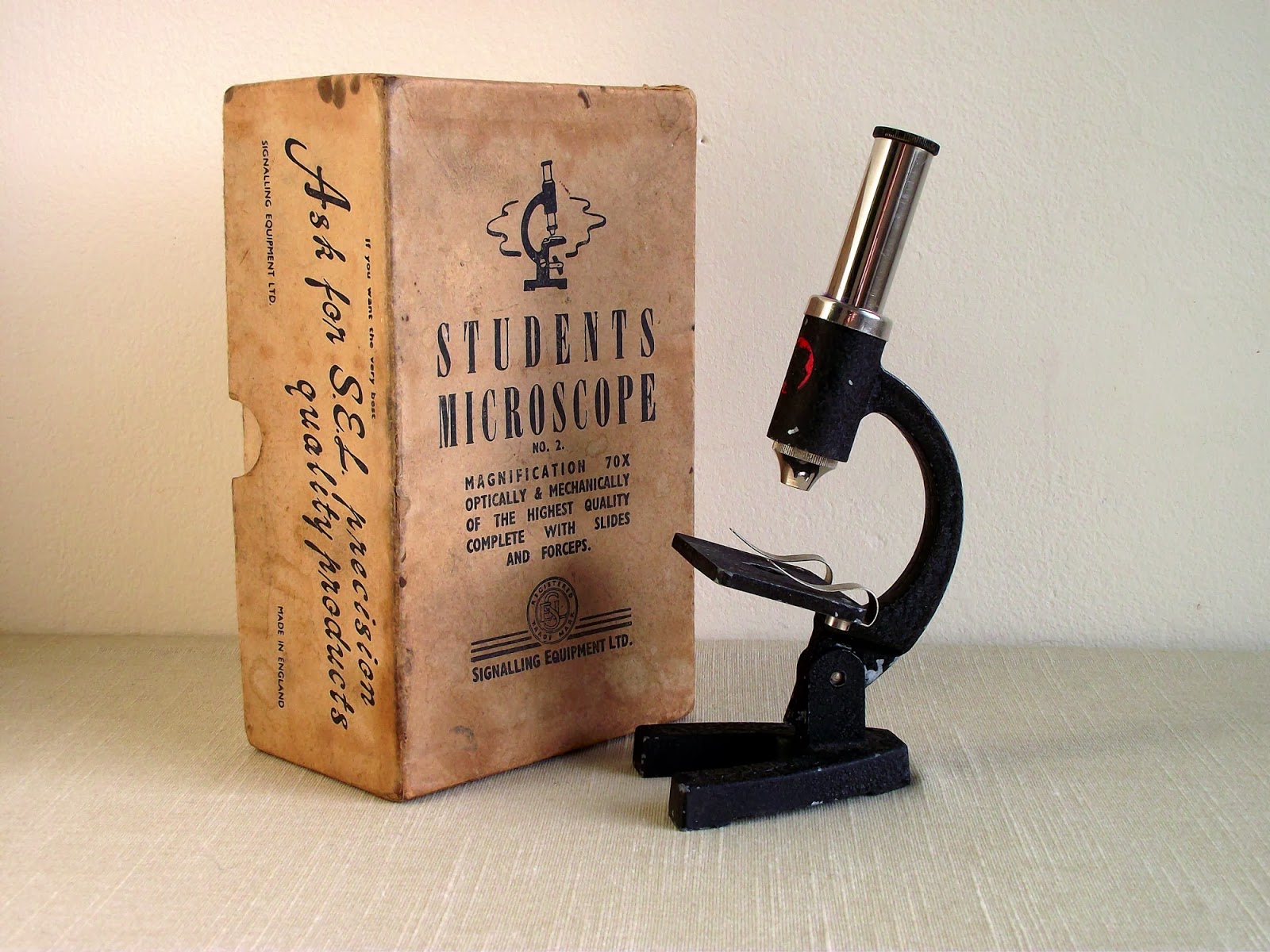 vintage and loved: Vintage Students Microscope No. 2 With Original Box ...