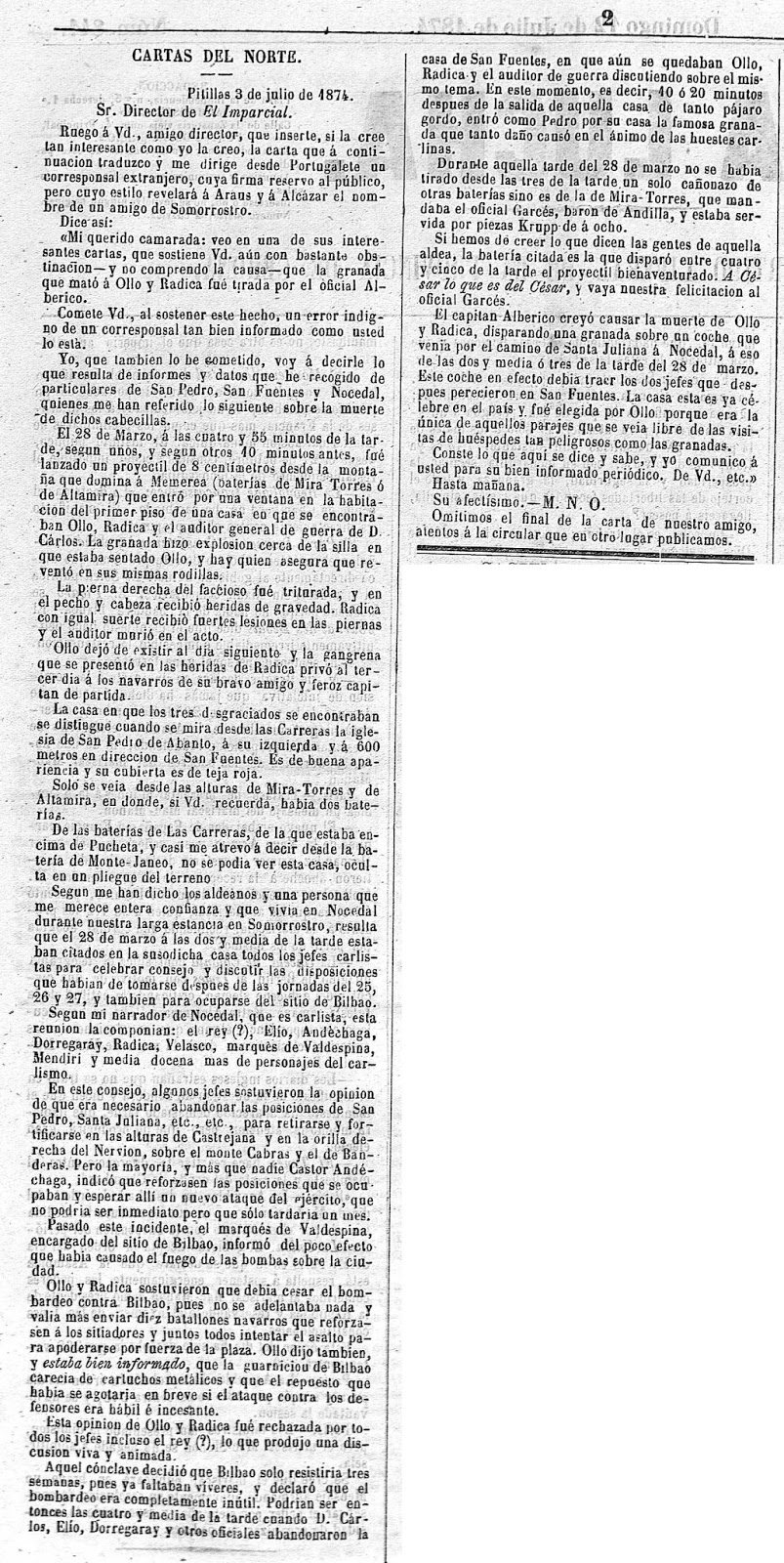 Hechos, Anécdotas y Relatos de Las Guerras Carlistas: junio 2015