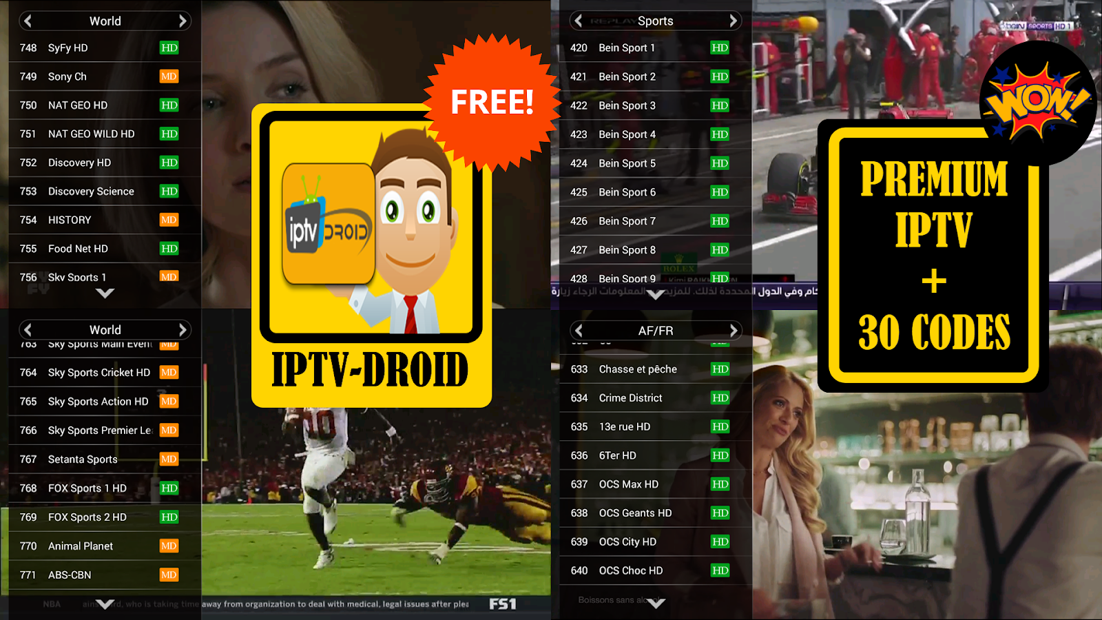 IPTV-DROID : PREMIUM IPTV TO WATCH BEST PREMIUM CHANNELS + 30 X USERS & PASS NEW ...