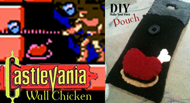 Swiss Army Artist: Felt Pouch Tutorial: Castlevania Wall Chicken