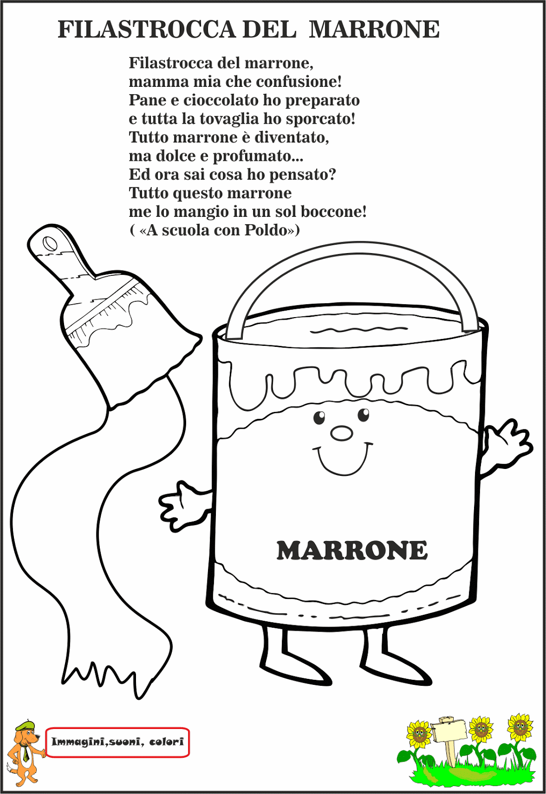 A Scuola con Poldo: Scopriamo i colori : il Marrone