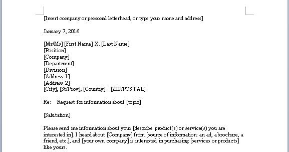Business Letter Writing Format