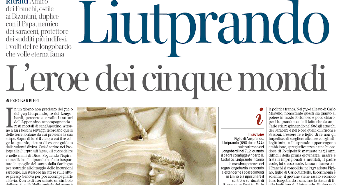 materialismo storico: Il convegno su Liutprando re dei Longobardi a Pavia