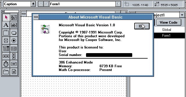 Parabéns (atrasado) Visual Basic!