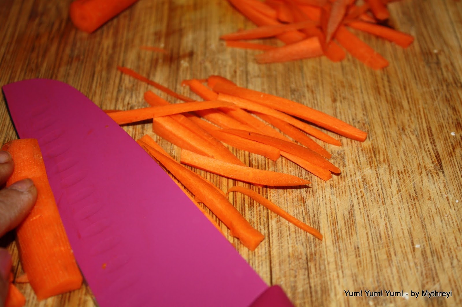 Yum! Yum! Yum!: How to Cut Vegetables in Julienne Style