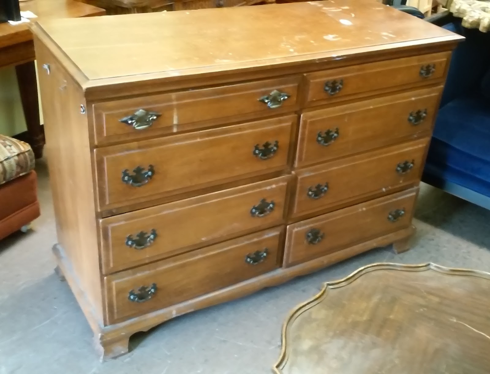 UHURU FURNITURE & COLLECTIBLES: SOLD Colonial Style Cherry Wood 8 ...