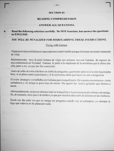 CSEC CXC Exam Past Papers: Spanish Past Paper