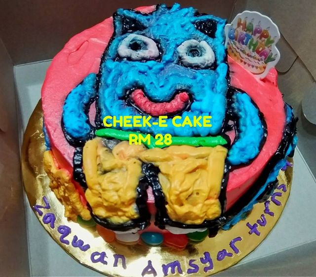 Adik Manis Bakery: Kek Kartun Hand Drawing