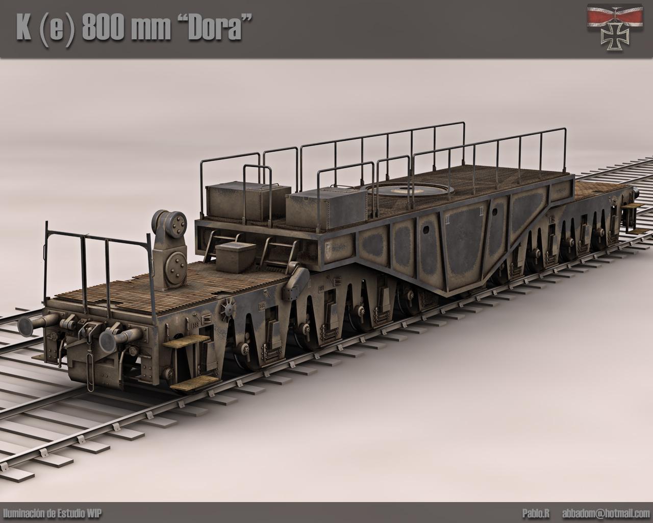 German Railgun K(E) "Dora" | 3D Infografías