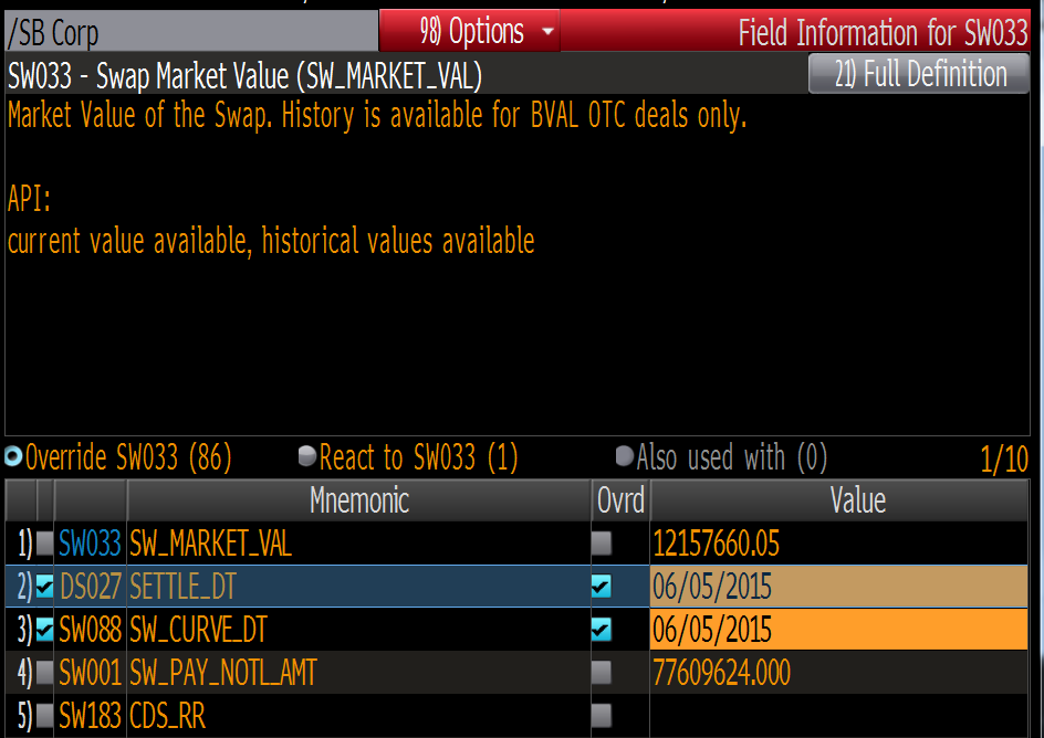 Path: Pricing Bloomberg Swap Manager Transactions with C#