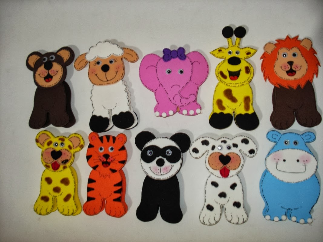 Baú da Web: Molde de animais em EVA