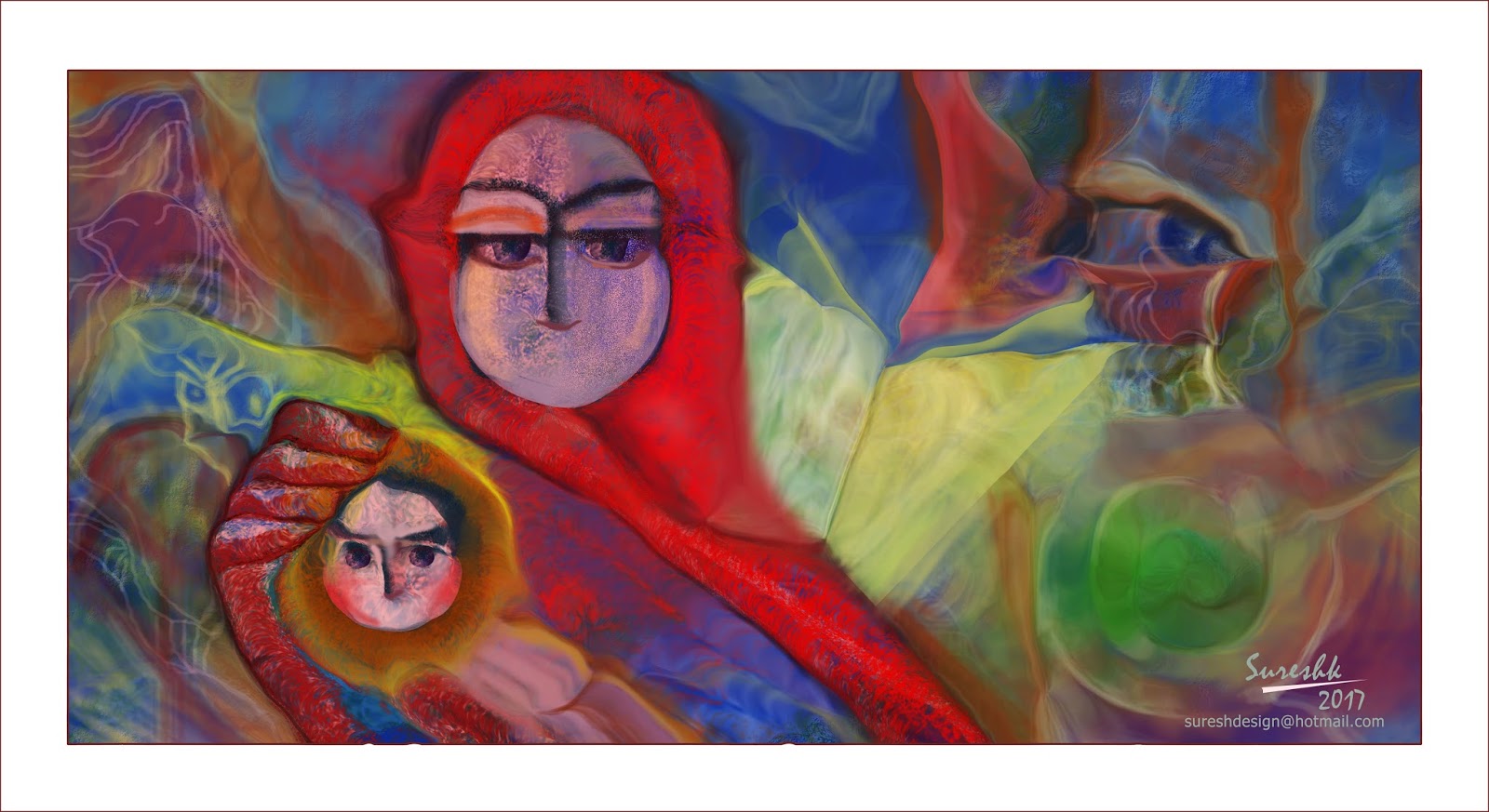 Edu-Graphics and Animation for all media: Mother Protect Child-Painting