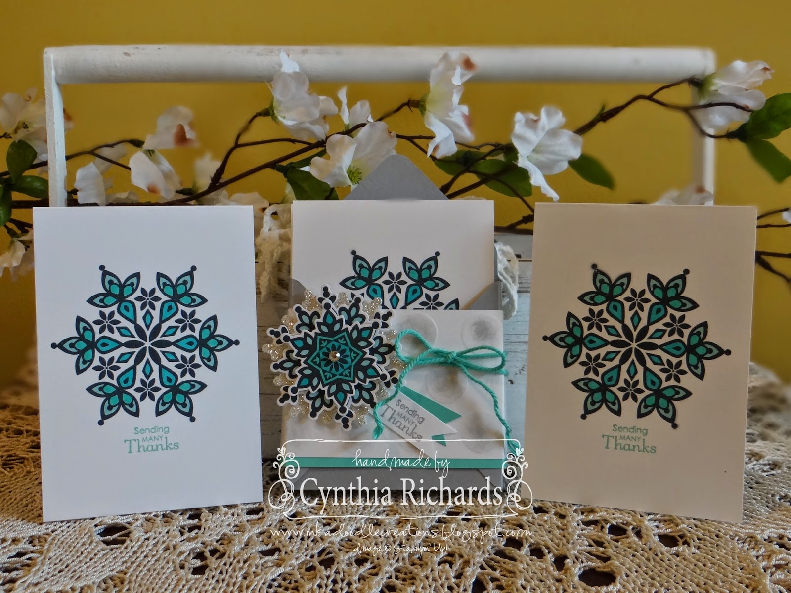 Stylin' Stampin' INKspiration: Festive Flurry Note Card Holder with ...