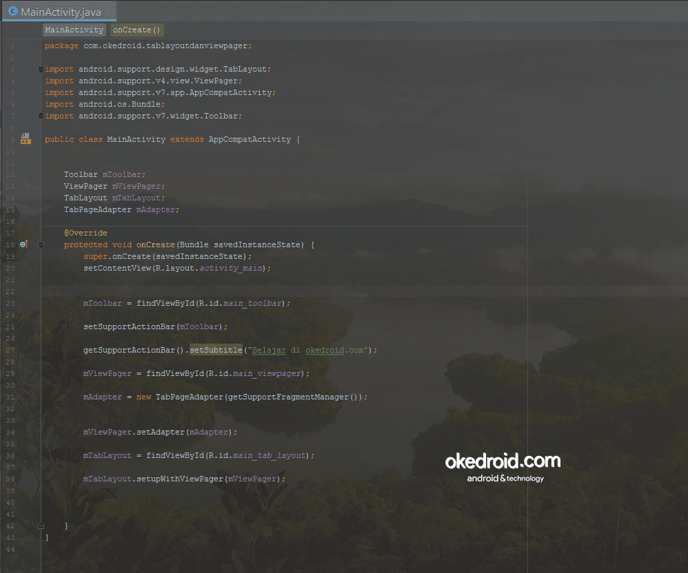 Belajar Memakai Material Tablayout Dan Viewpager Android Java Media Kita