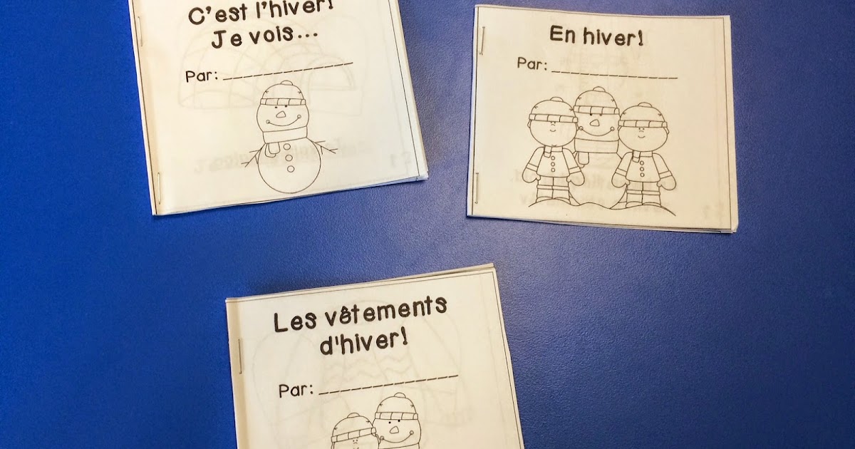French winter mini books + shadow puppet - Primary French Immersion ...
