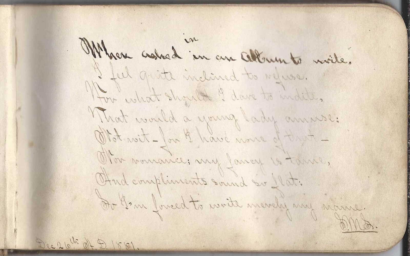 Heirlooms Reunited: 1880s Autograph Album of Susan Sheneman of Chester ...