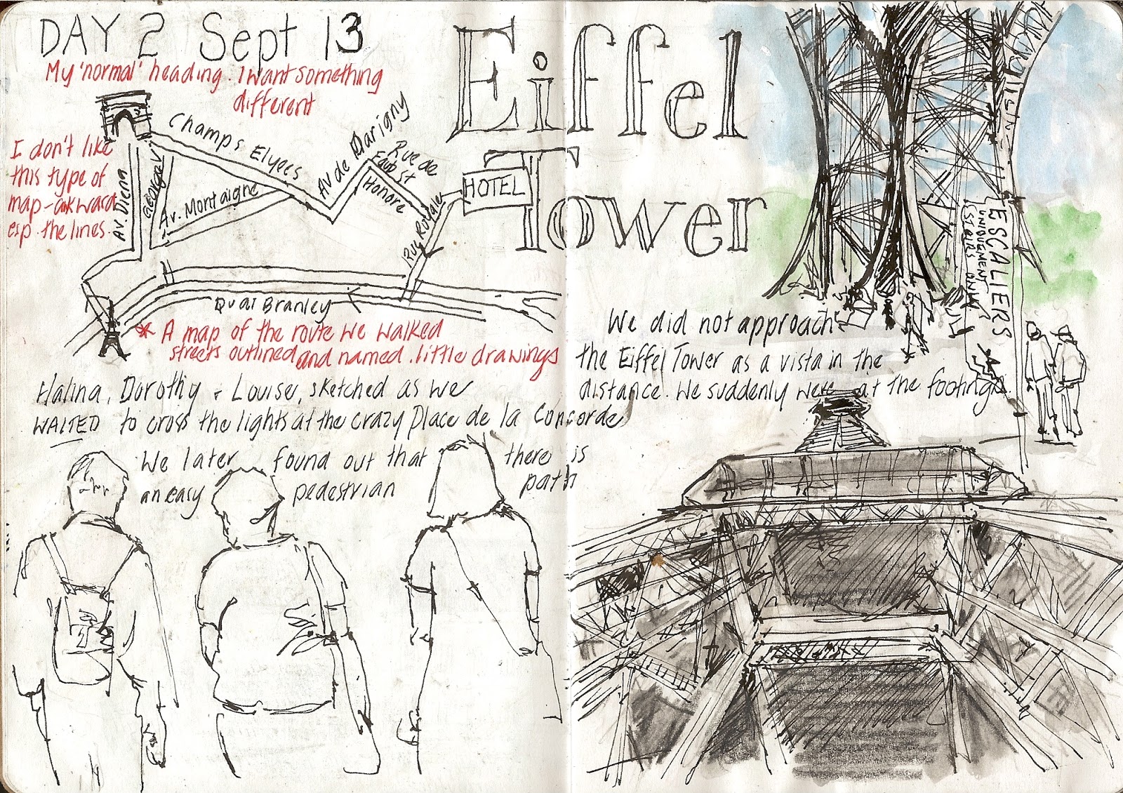 travel sketchbook journalling - alissa duke