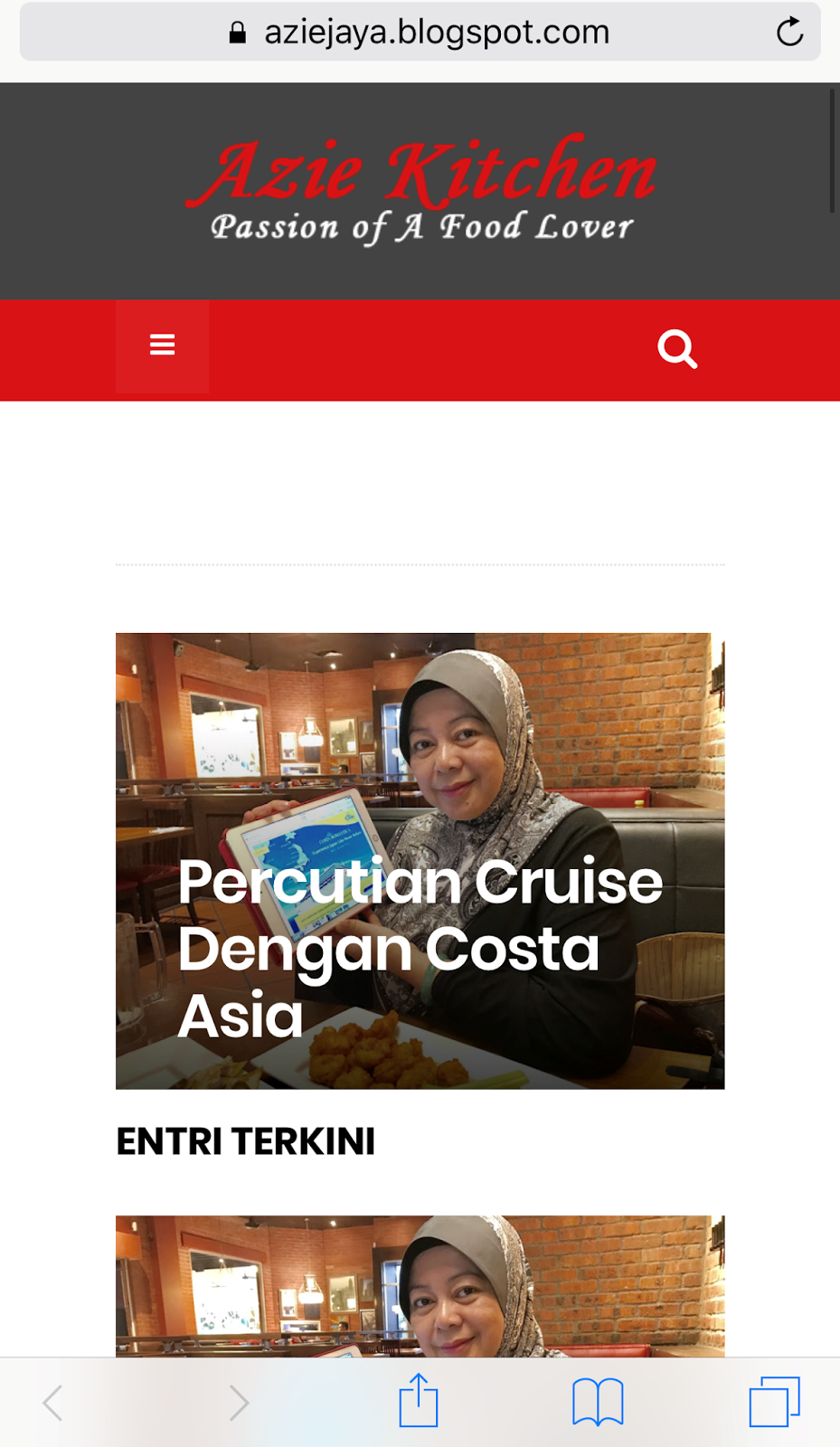 Makluman Perubahan Domain Blog Azie Kitchen - Azie Kitchen