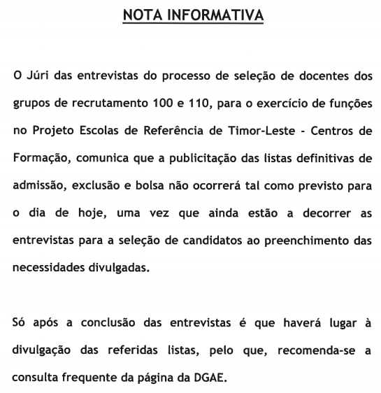 PROFESSORES LUSOS: E para Timor... PROFESSORES LUSOS: E para Timor...
