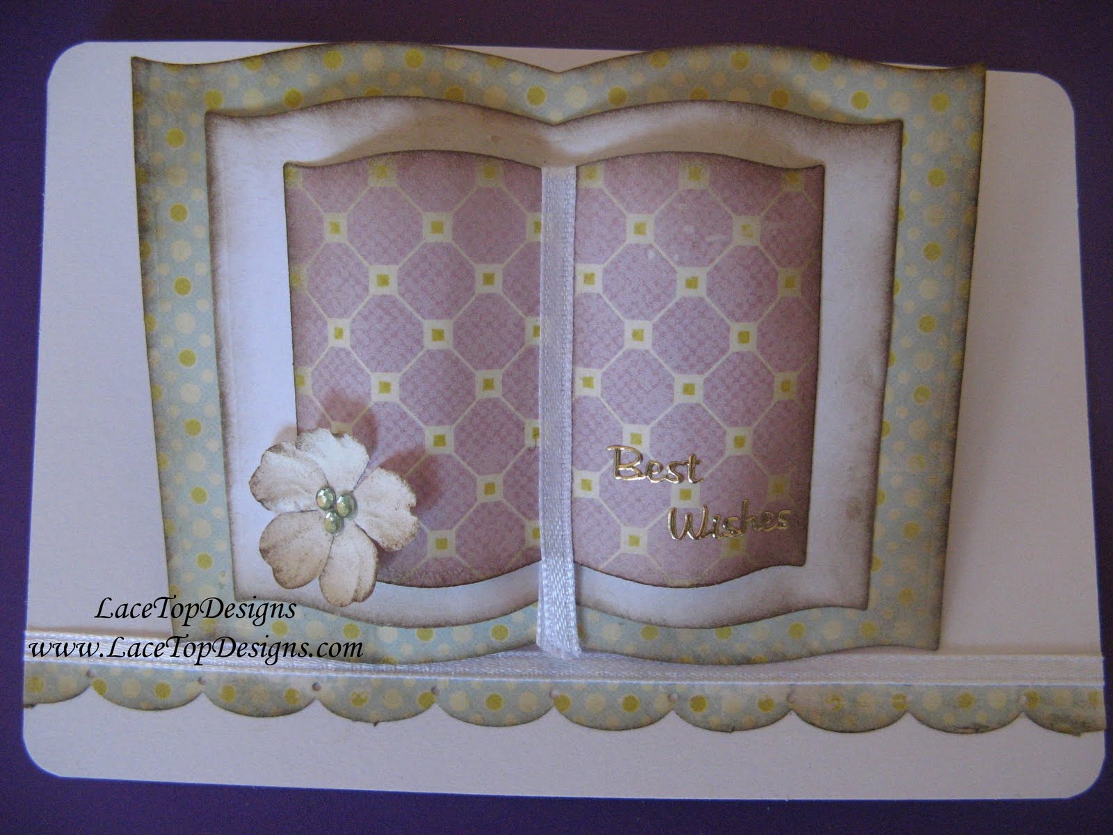 LaceTopDesigns: Book easel card