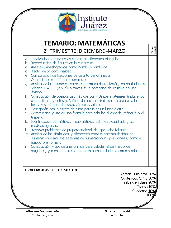 Instituto Juárez 5° Primaria: PORTADAS Y TEMARIOS Instituto Juárez 5° Primaria: PORTADAS Y TEMARIOS