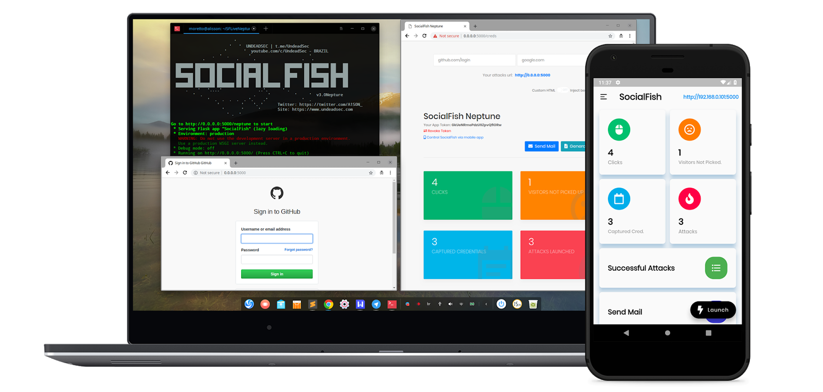 SocialFish v2 - Educational Phishing Tool & Information Collector