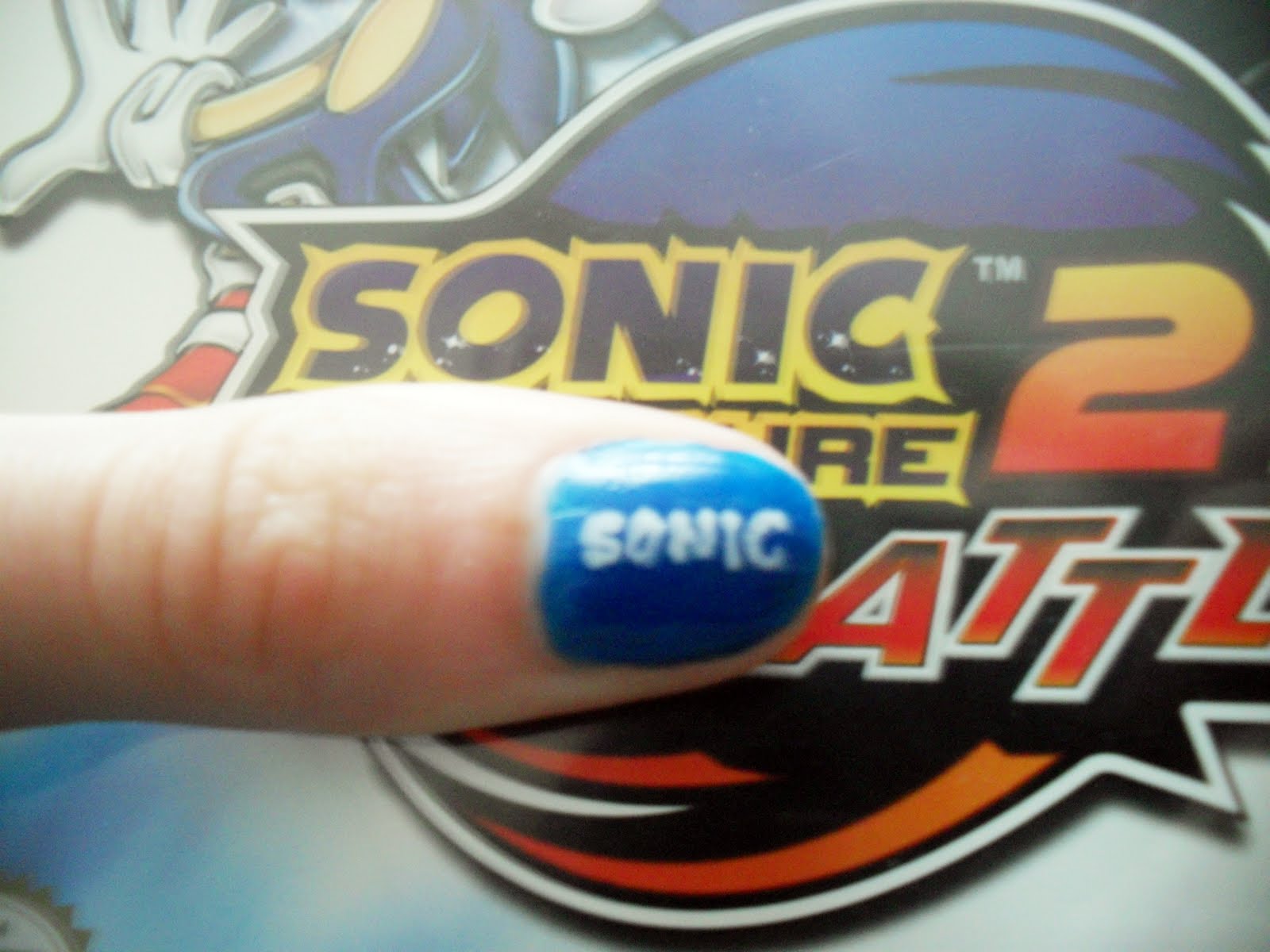 Acetone Nail Blog: Sonic the Hedgehog - Nail Art