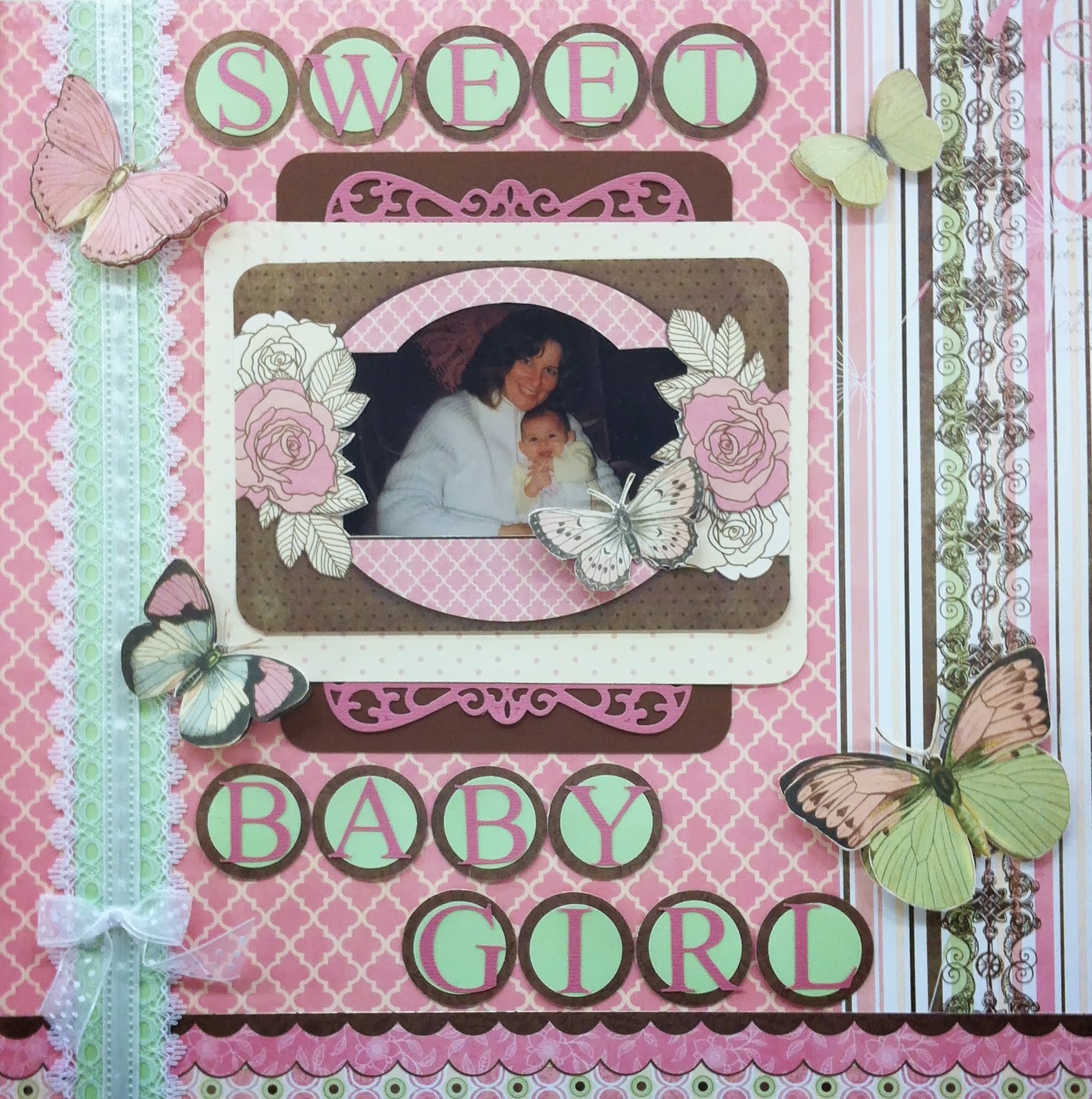 Scrapbook Creations: Bo Bunny "Primrose" Layout by Karen Cummings