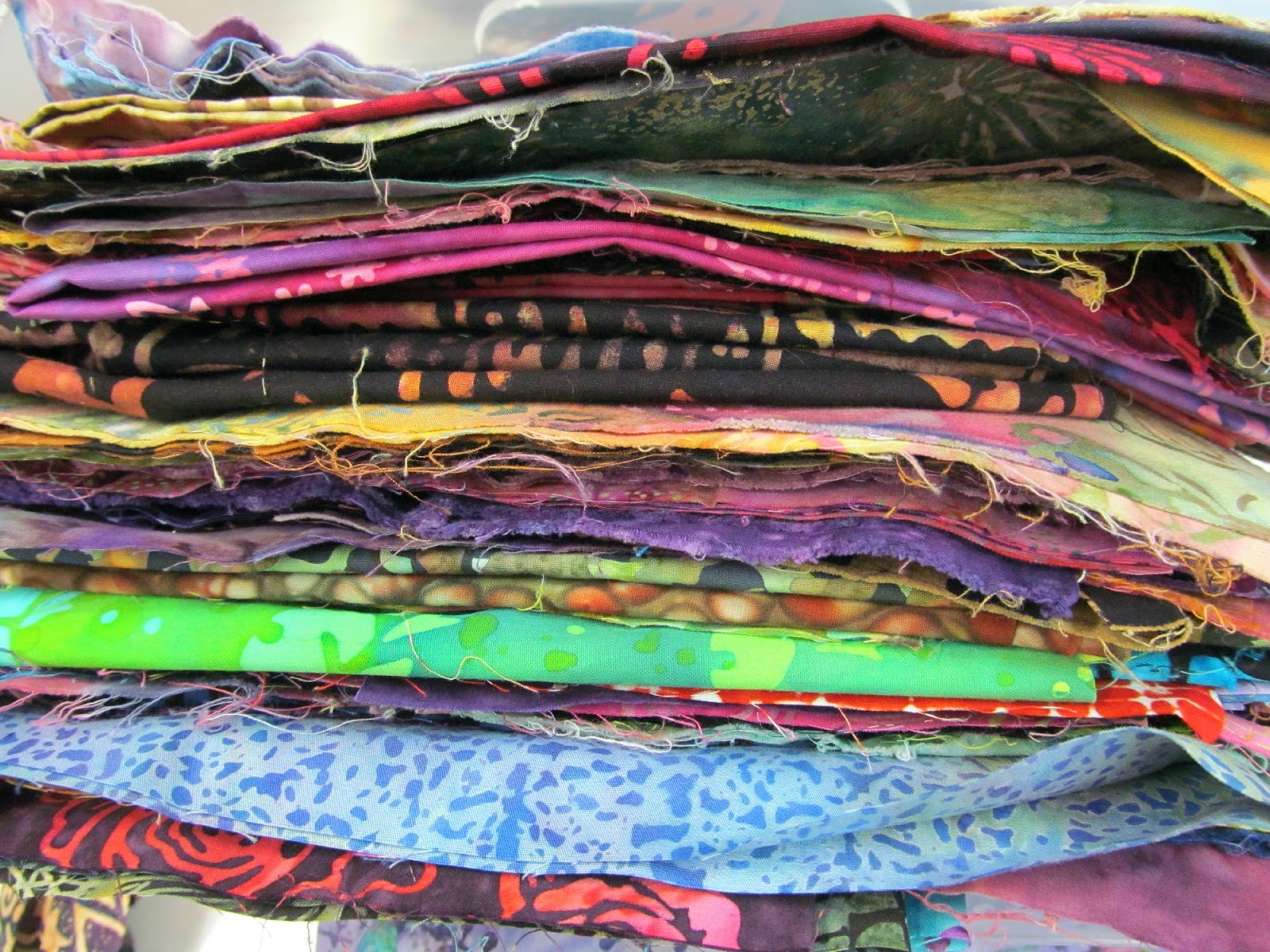 Exuberant Color : Batik scraps.............
