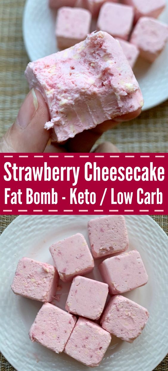 #greatrecipes Strawberry Fat Bombs – Keto / Low Carb - Blue Valley Kitchen