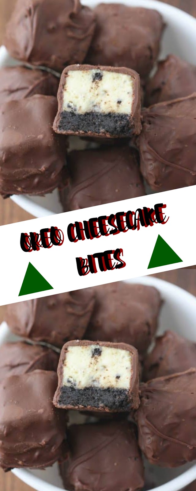 Oreo Cheesecake Bites #christmas #oreo #cake