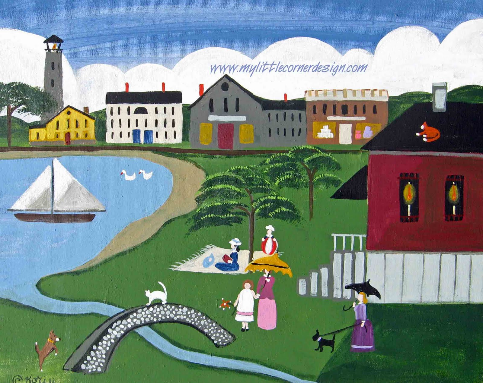 Uncommon Rose: Primitive Decor FoLk art painting Americana Original