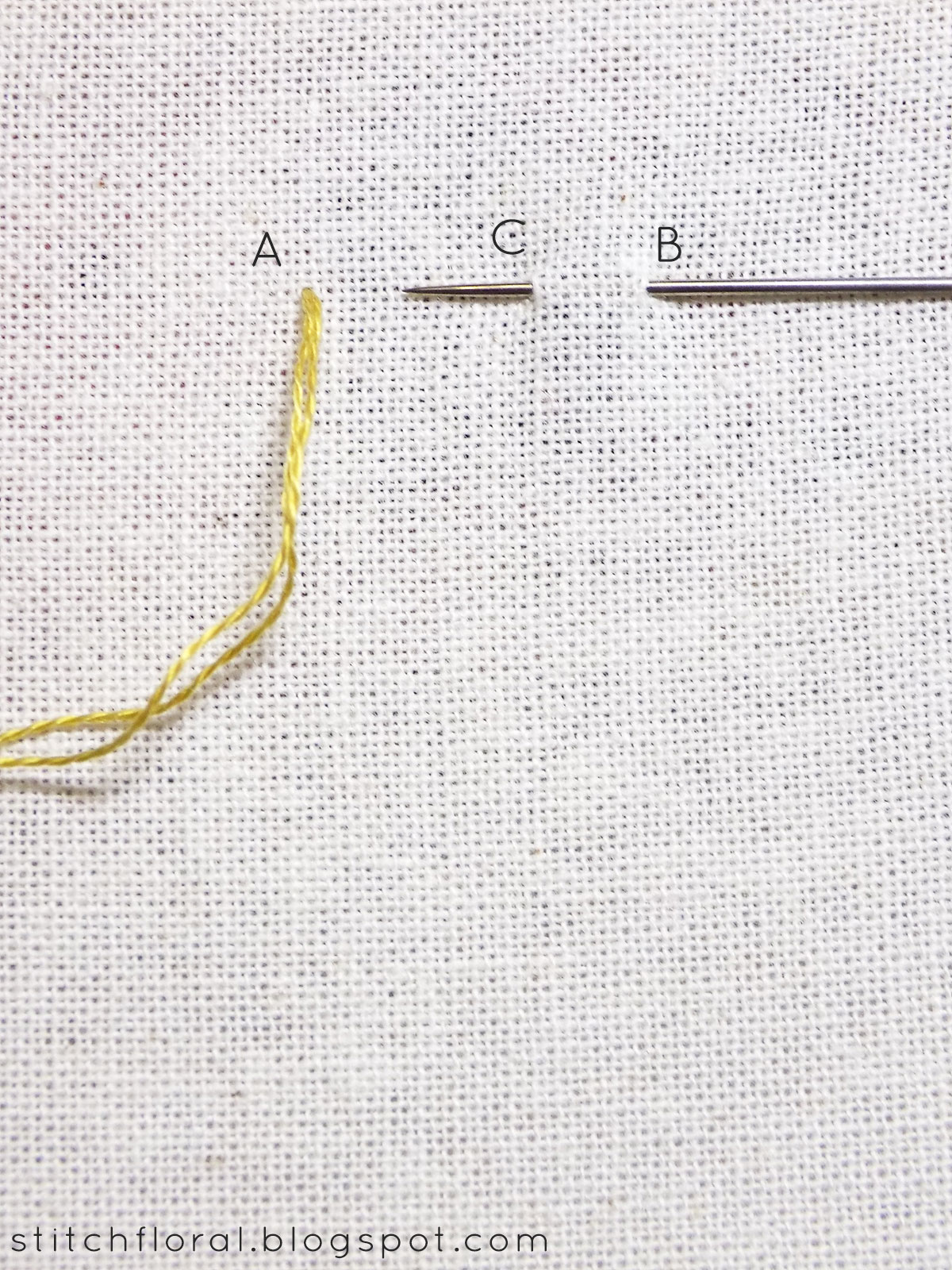 Closed cretan stitch - Stitch Floral