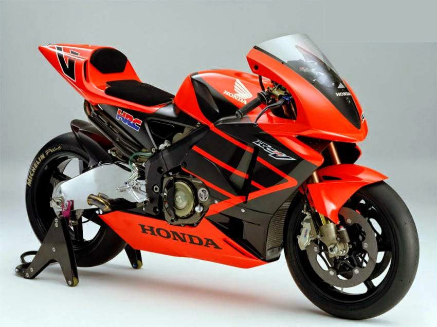 Oto & Motif: Foto motor balap merek honda warna merah