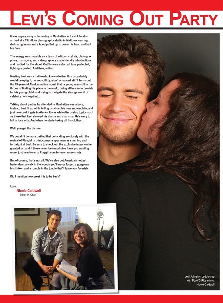 Welcome to my world.... : Levi Johnston - Playgirl- Winter 2010