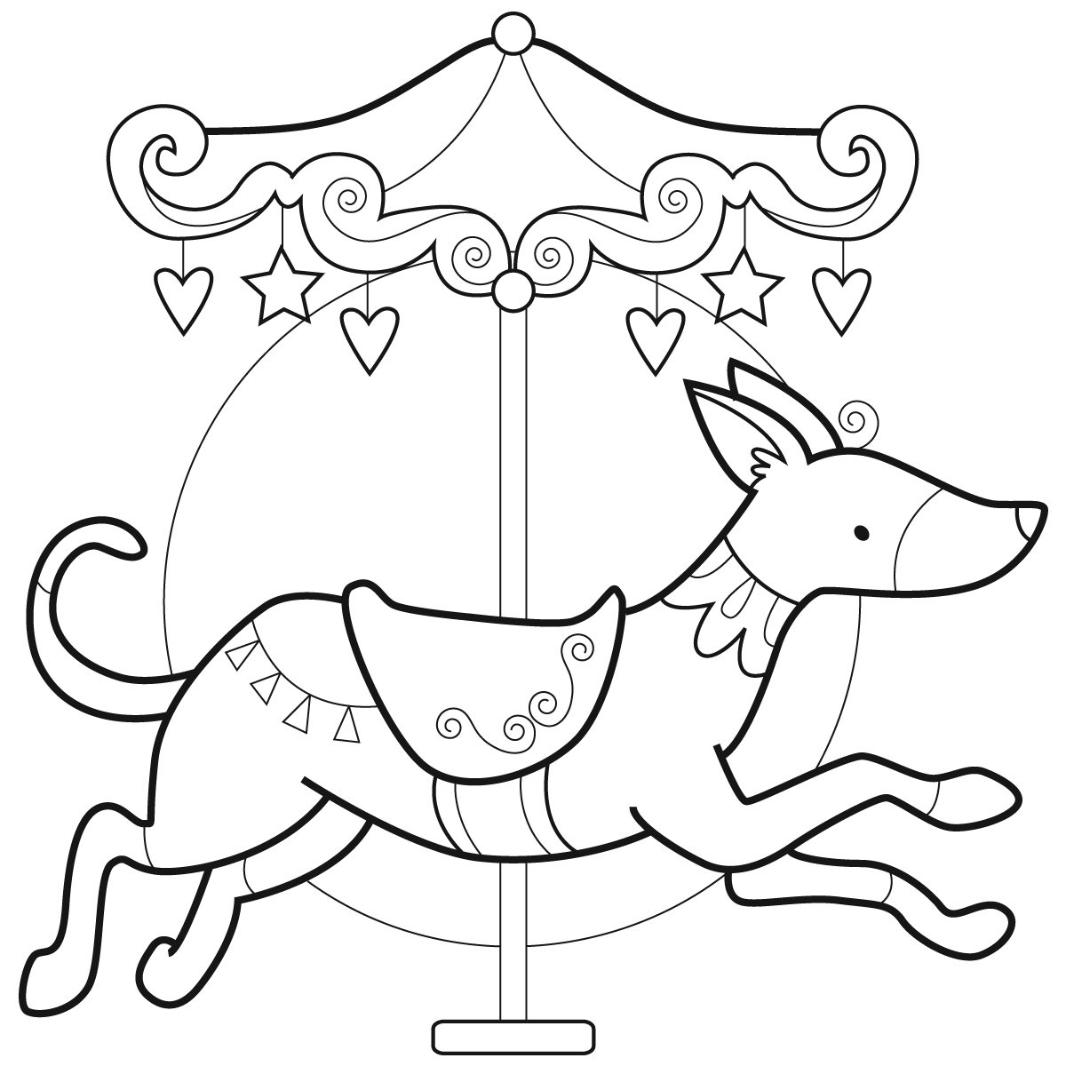 Carousel Animals Coloring Books Coloring Pages