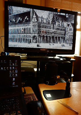 Big Blue 1840-1940: Closeup study of Stamp surfaces using a Digital ...