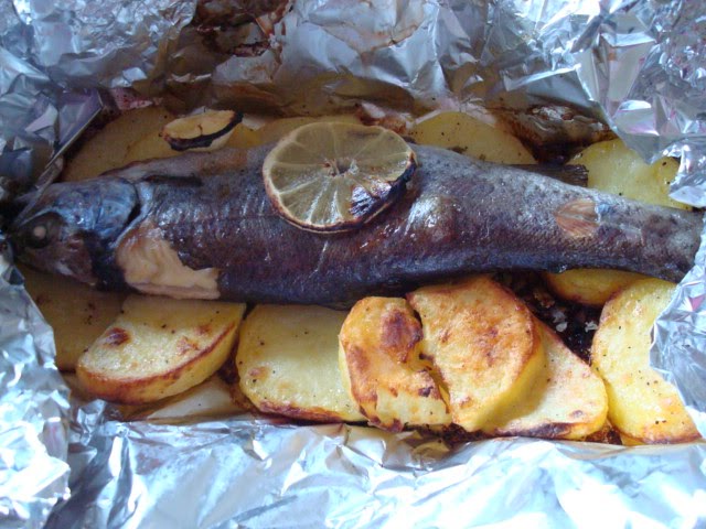 vrtaljica: Pastrva s krumpirom