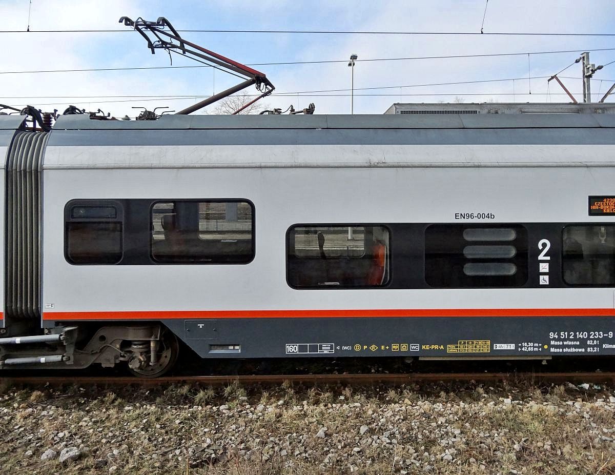 Zimowy elf EN96-004 na stacji Kielce | Kolejowe Kielce