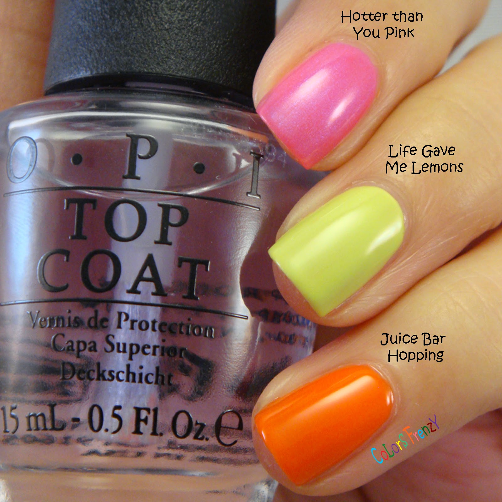 Colors Frenzy: Swatches & Review: Neons by OPI 2014 Collection